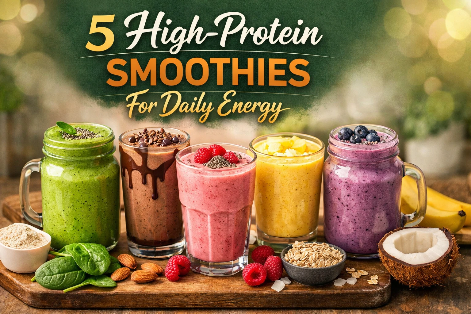 5 High-Protein Smoothies For Daily Energy - Mahiti Mantra